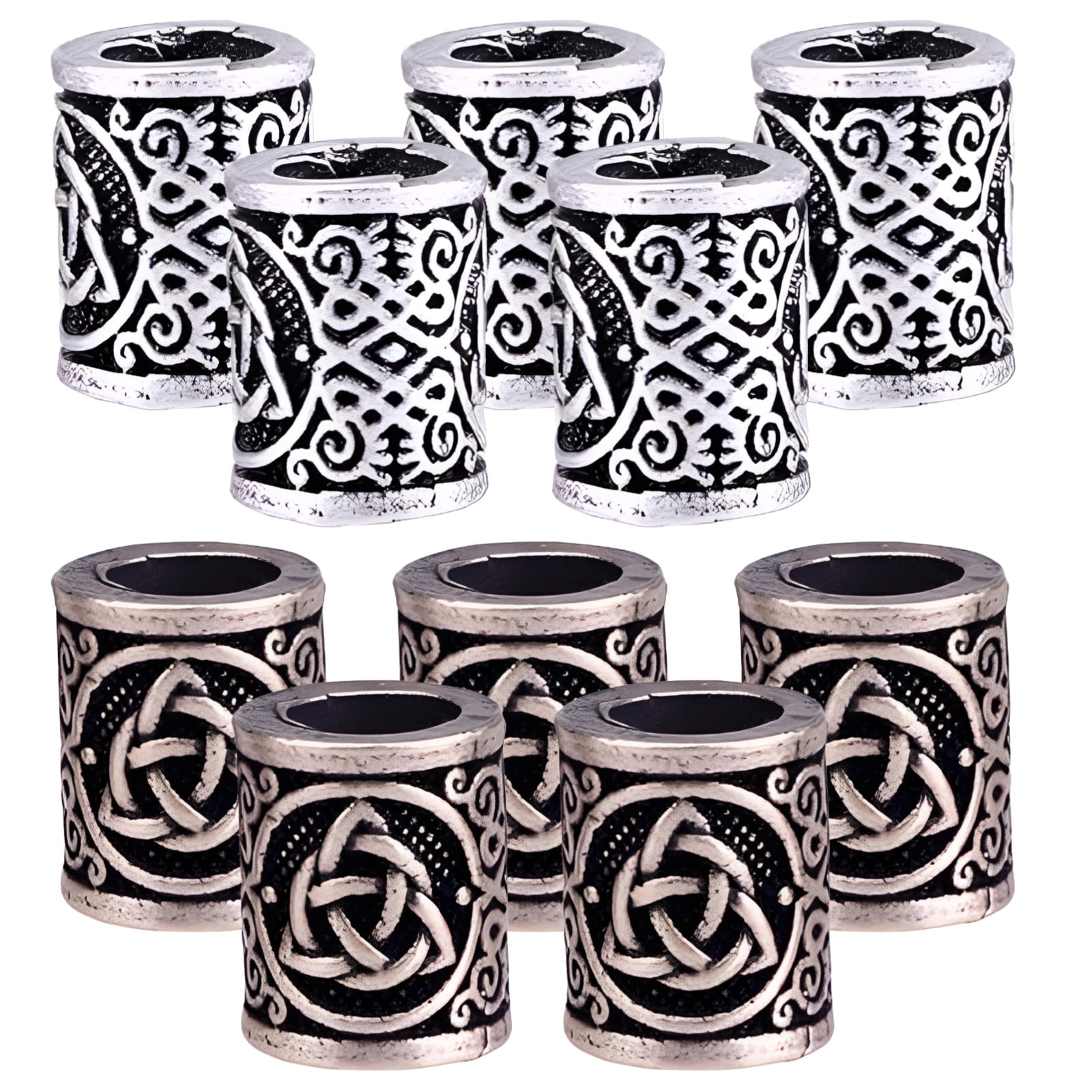 10 Pcs Celtic Dreadlock Beads, Viking Beard Beads for Men, Nordic Rune ...