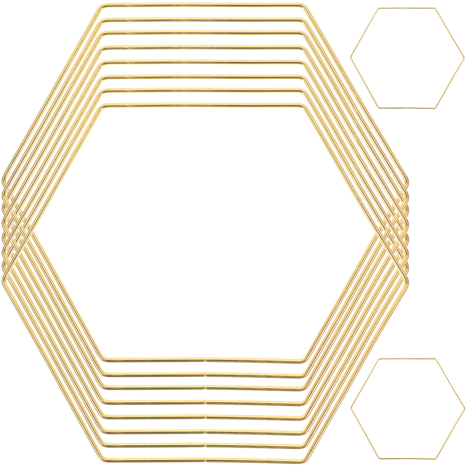 10 Pcs Centerpiece Table Decorations Golden Hexagon DIY Dream Catcher ...