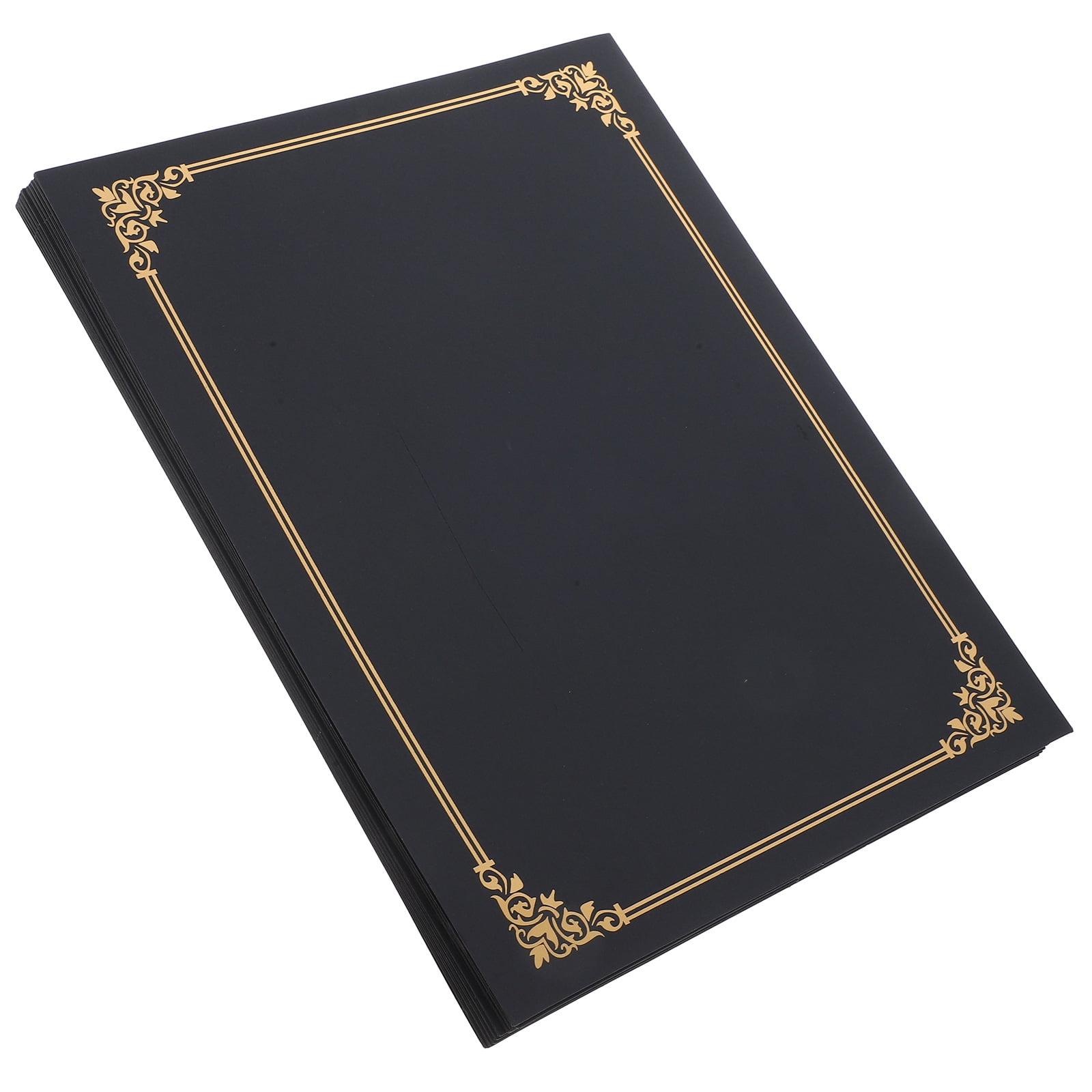 10 Pcs Certificate Cover Paper Frame Document Envelope Cable Black ...