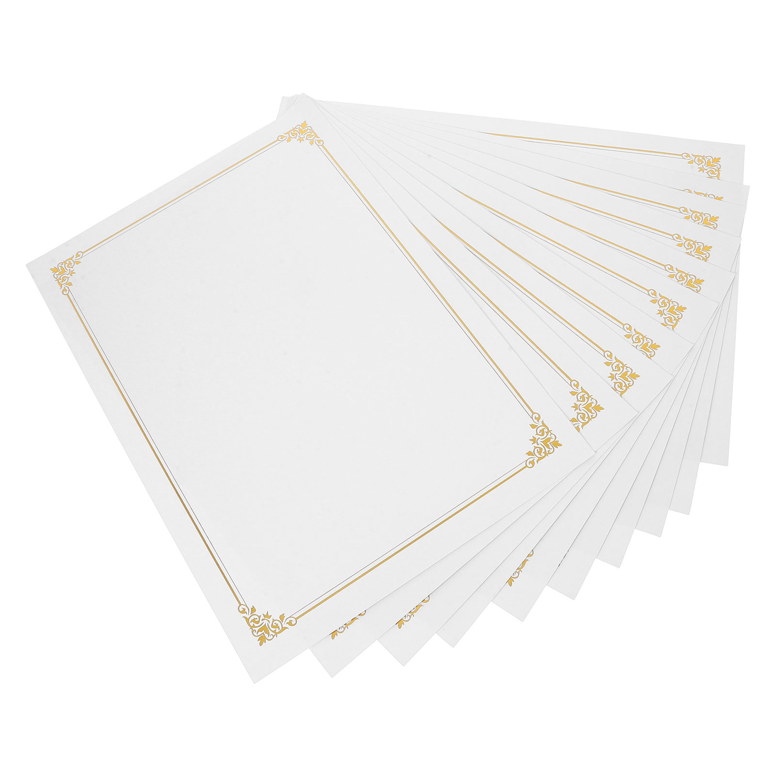 10 Pcs Certificate Paper Printable Parchment Document Golden - Walmart.com
