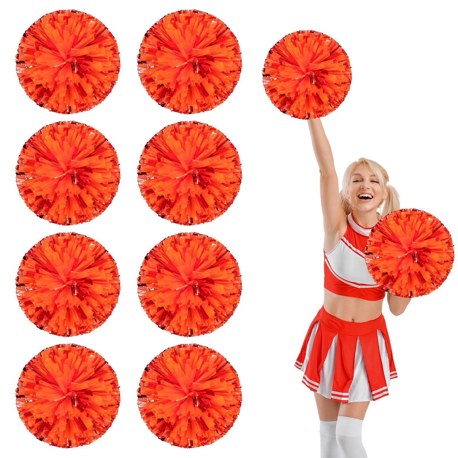 10 Pcs Cheerleading poms,pom poms Cheerleading with Finger Holes Cheer ...