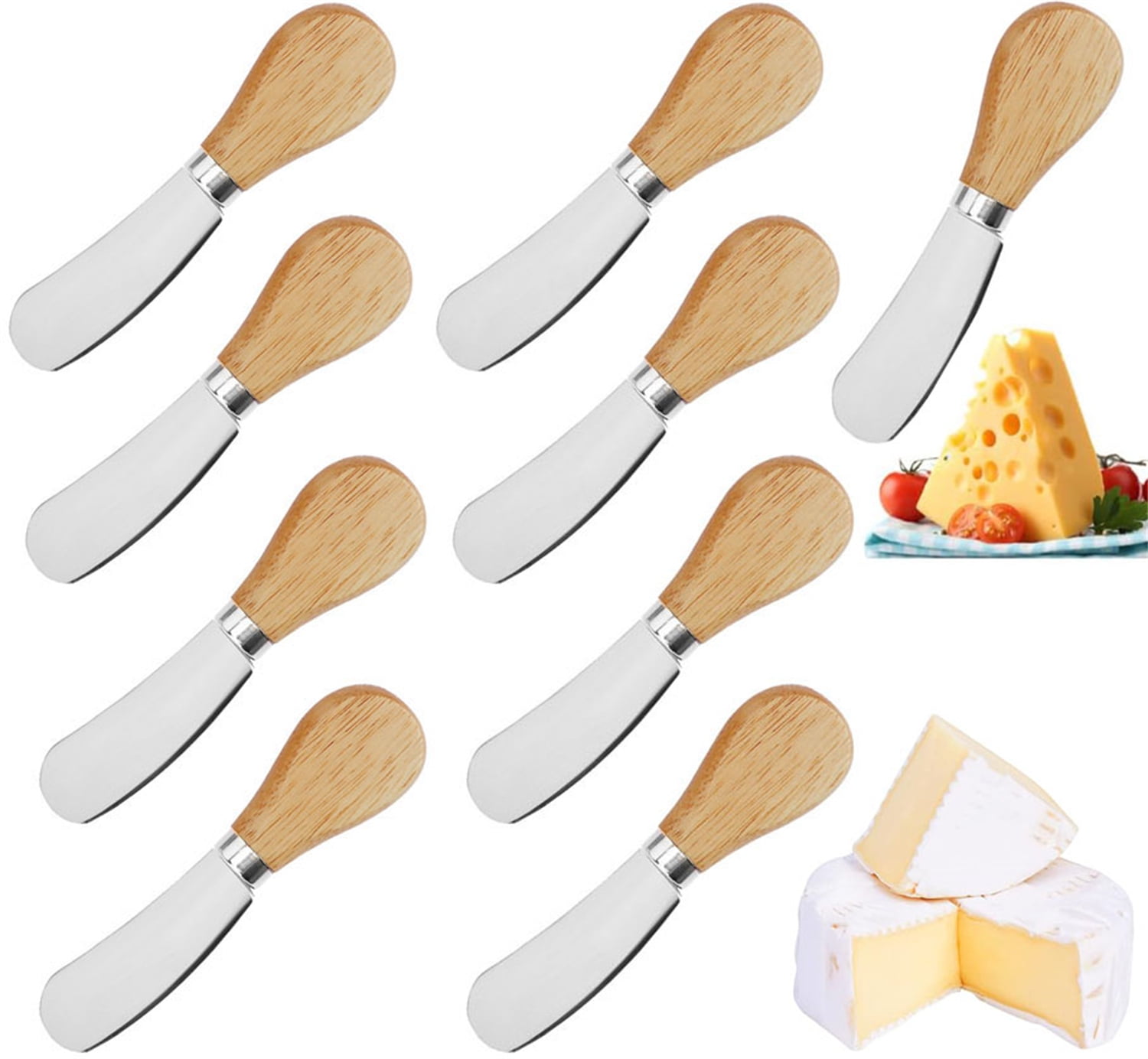 10 Pcs Cheese Spreader Knives,4.8 In Stainless Steel Butter Spreader ...