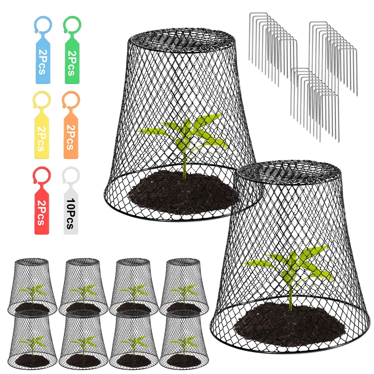 10 Pcs Chicken Wire Cloches Plant Covers Garden Netting Metal Heavy ...