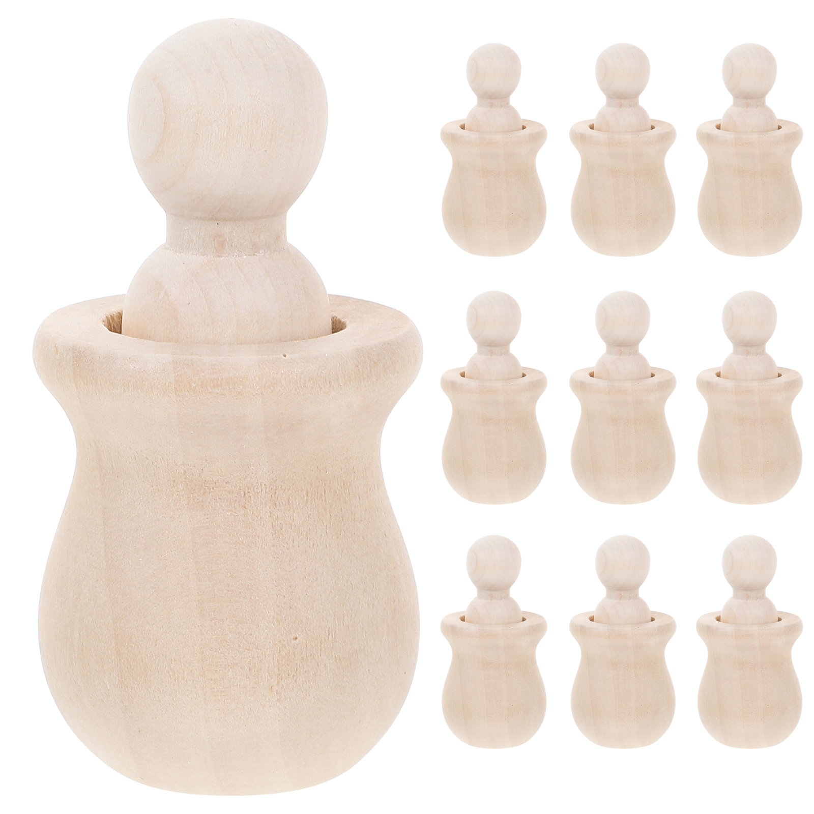 GOOHOCHY Wood Crafts Unfinished Wooden Peg Doll for Parents Home ...