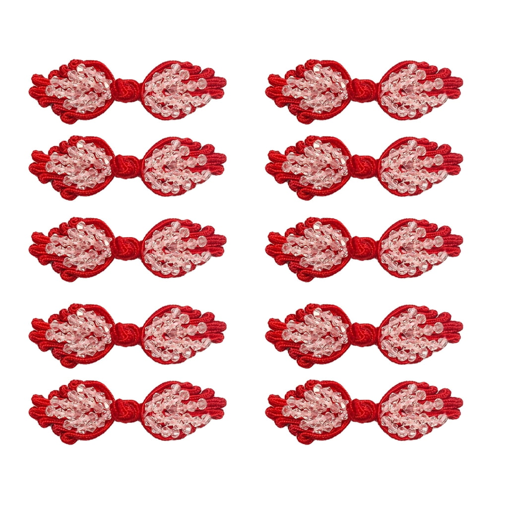 10 Pcs Chinese Knots Buttons Traditional Cheongsam Buttons Closure ...