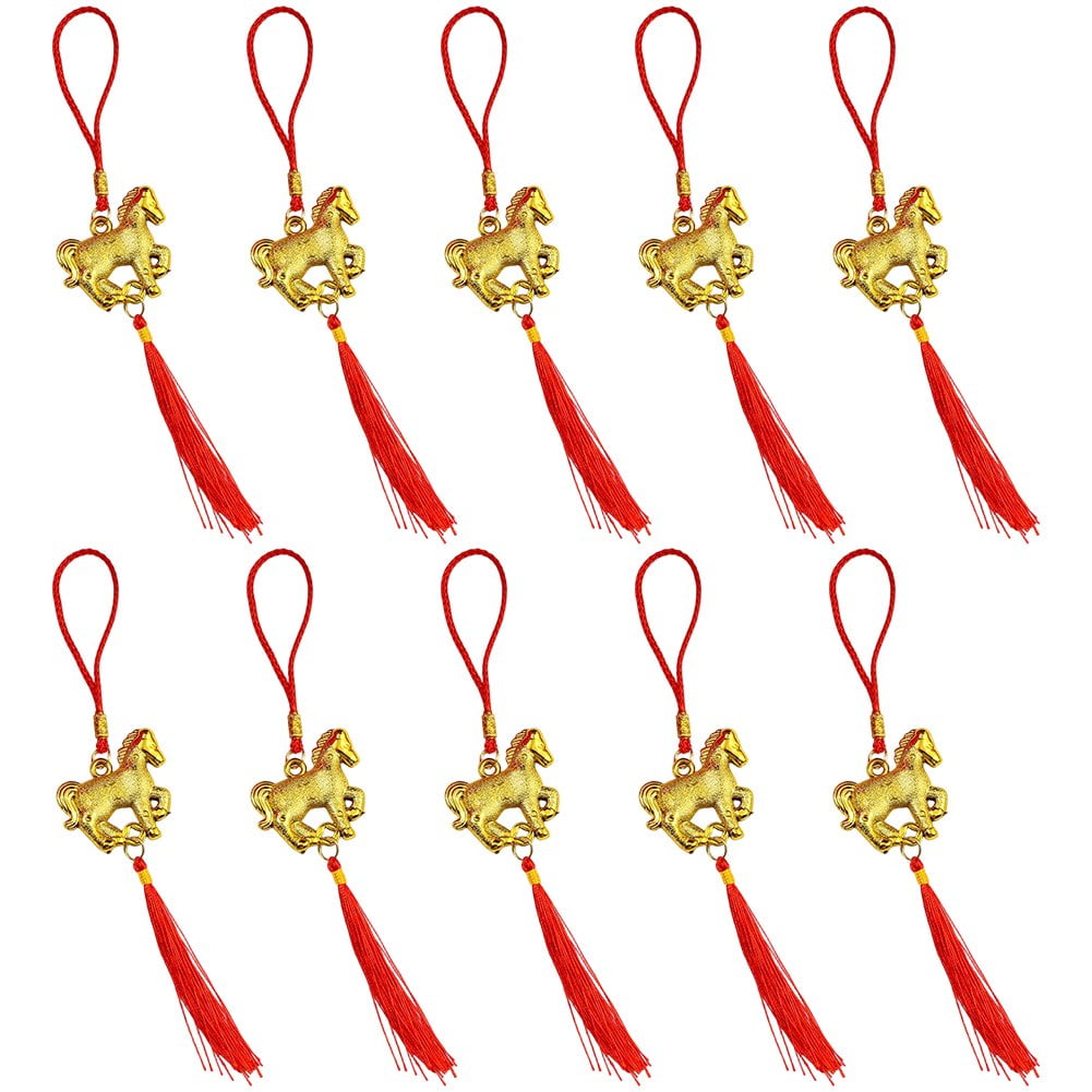 10 Pcs Chinese New Year Decorations 2026 Year of Horse Lucky Charm ...