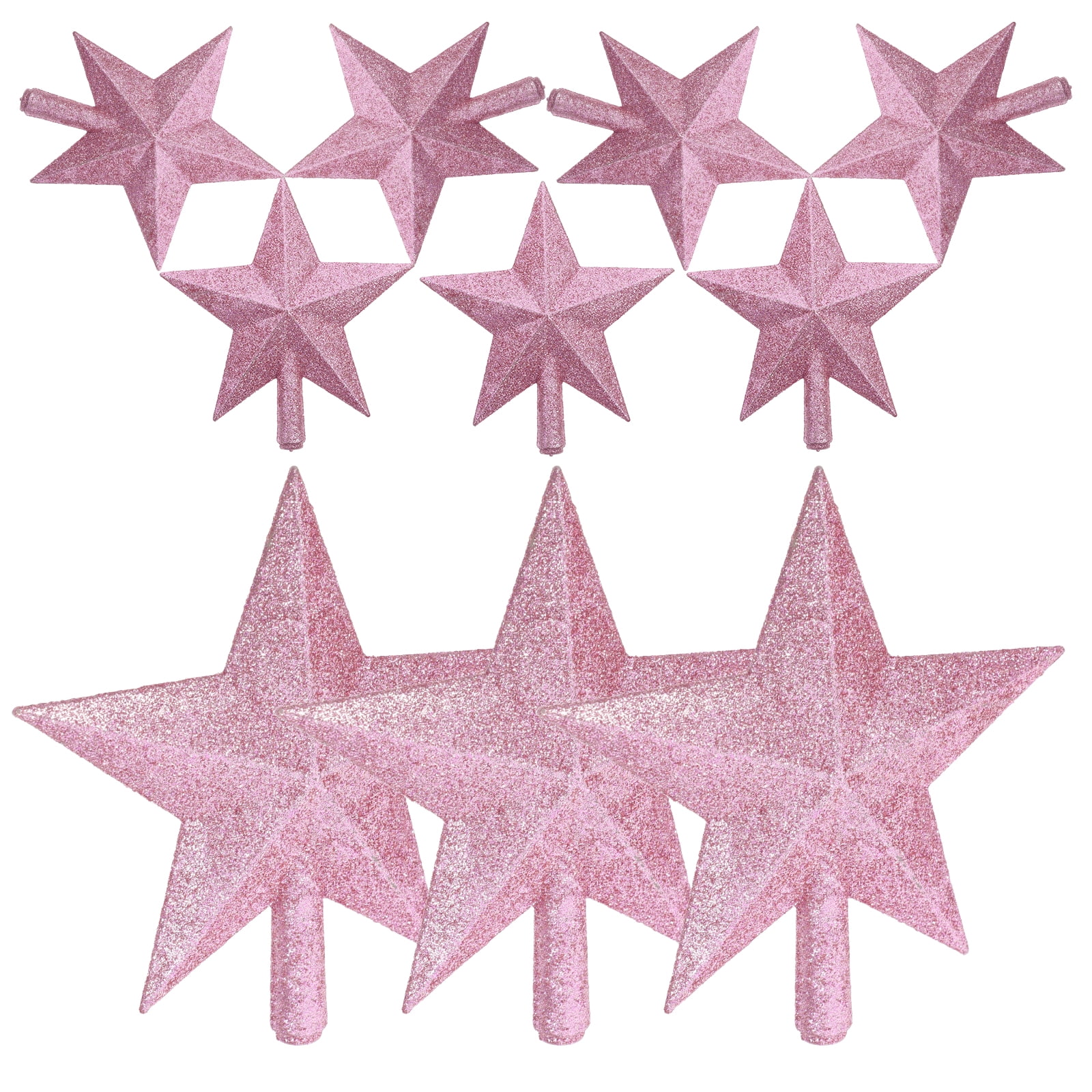 10 Pcs Christmas Tree Pentagram Base Angel Topper Treetop Pink ...