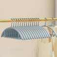 10 Pcs Chrome Hooks Velvet Hangers Non Marking Space Saving Round ...