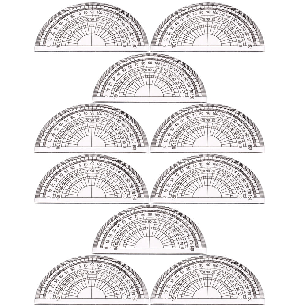 10 Pcs Circular Protractor Technical Illustration Tool Student ...