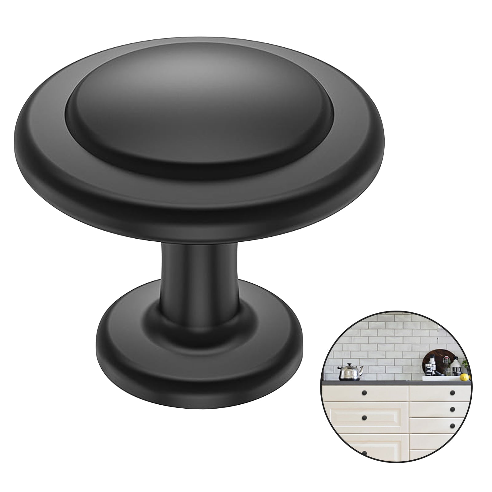 10 Pcs Circular Single Hole Handle, Cabinet Drawer Handle, Kitchen ...