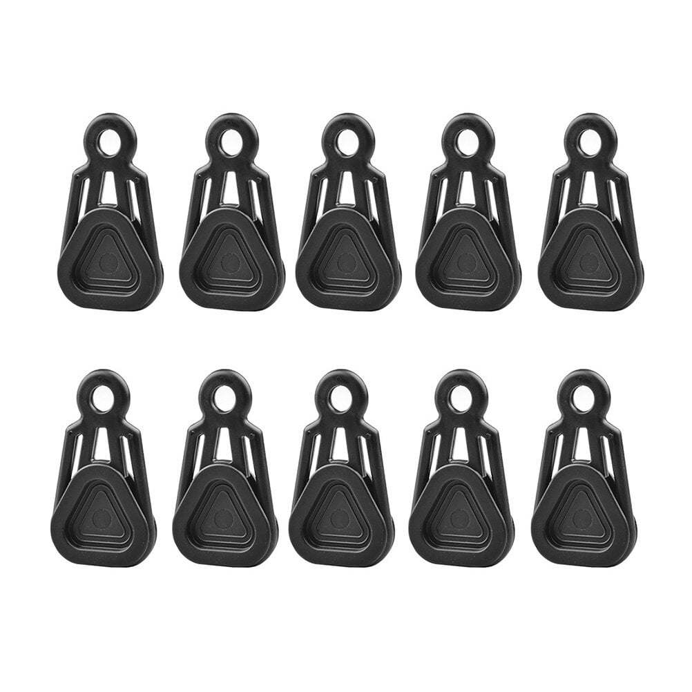 TABLZONE 10Pcs Black Tent Tarp Clamps Plastic Aluminum Alloy Easy to ...