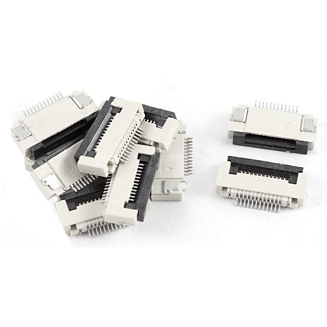 10 Pcs Clamshell Type Bottom Port 12Pin 0.5mm Pitch FFC FPC Sockets ...