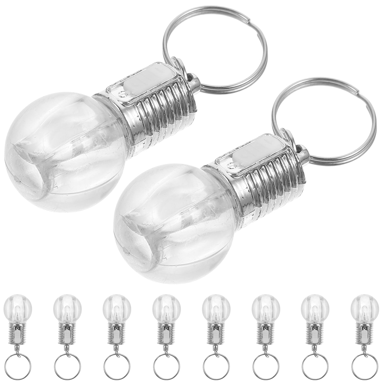 10 Pcs Clear Lamp Torch Keyring LED Bulb Chain Multi-functional ...