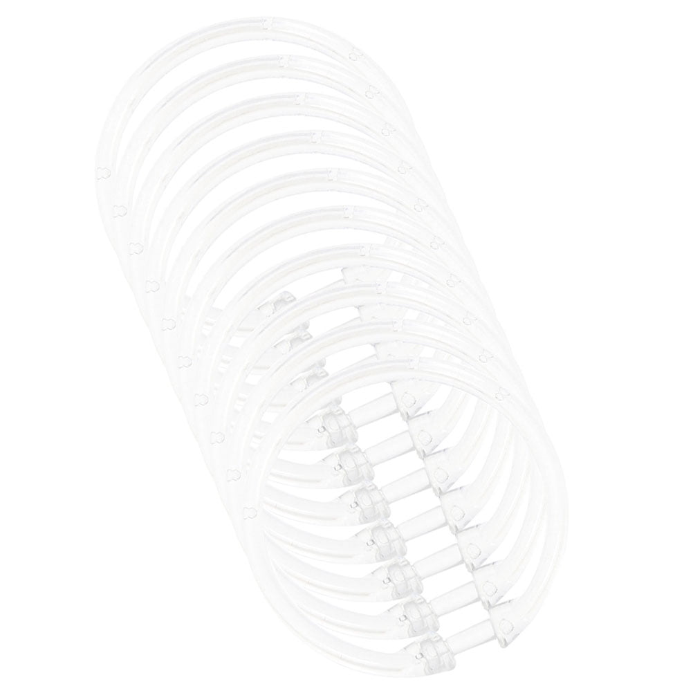 10 Pcs Clear Shower Curtain Ring Curtain Rod Round Shower Ring Bath ...
