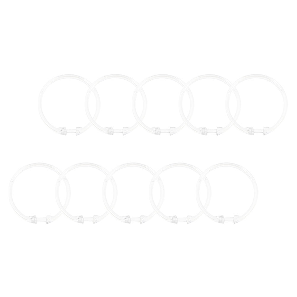 10 Pcs Clear Shower Curtain Ring Curtain Rods Round Shower Hook Curtain ...