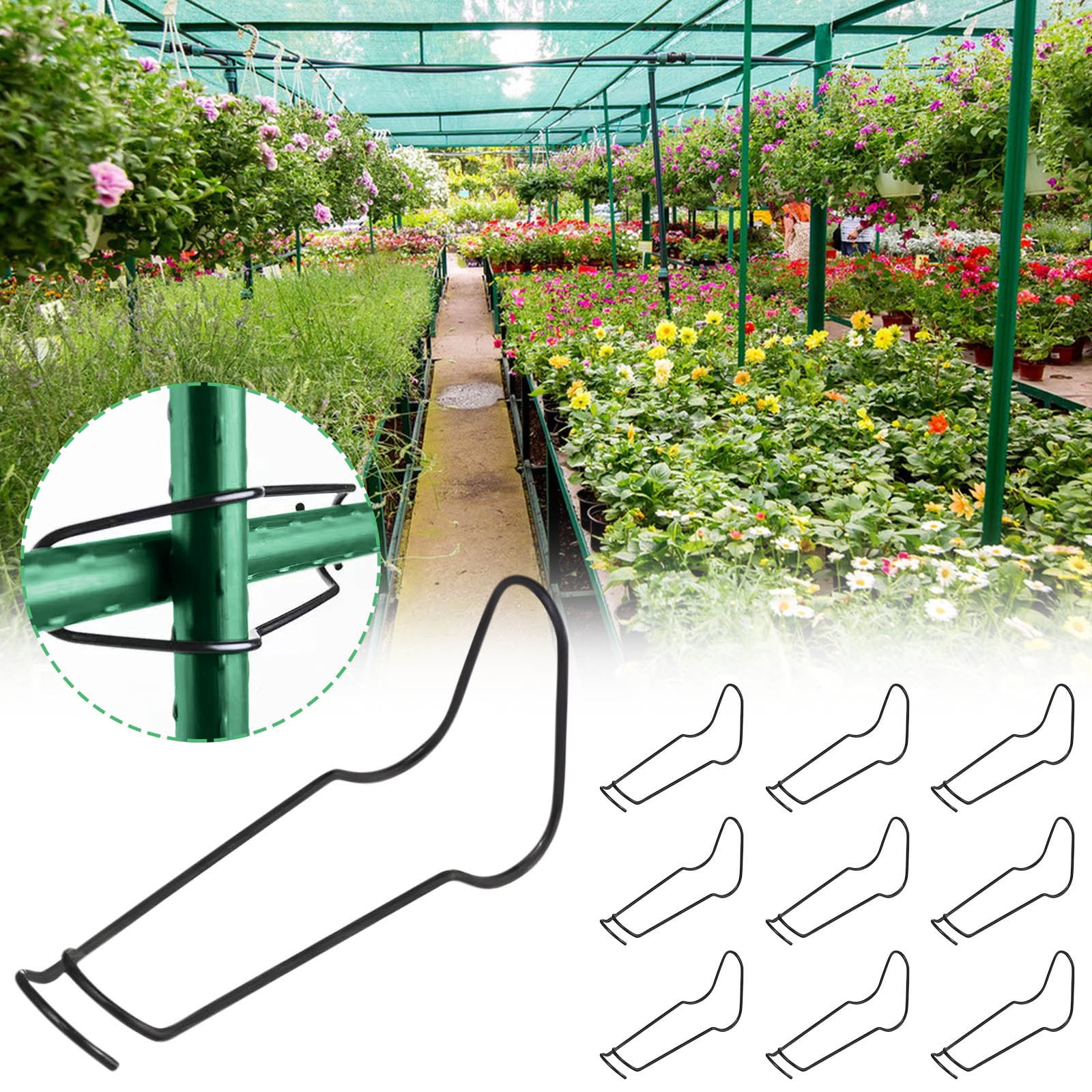 10 Pcs Climbing Vine Support Post Connecting Buckle, 8mm Fixed Bracket ...
