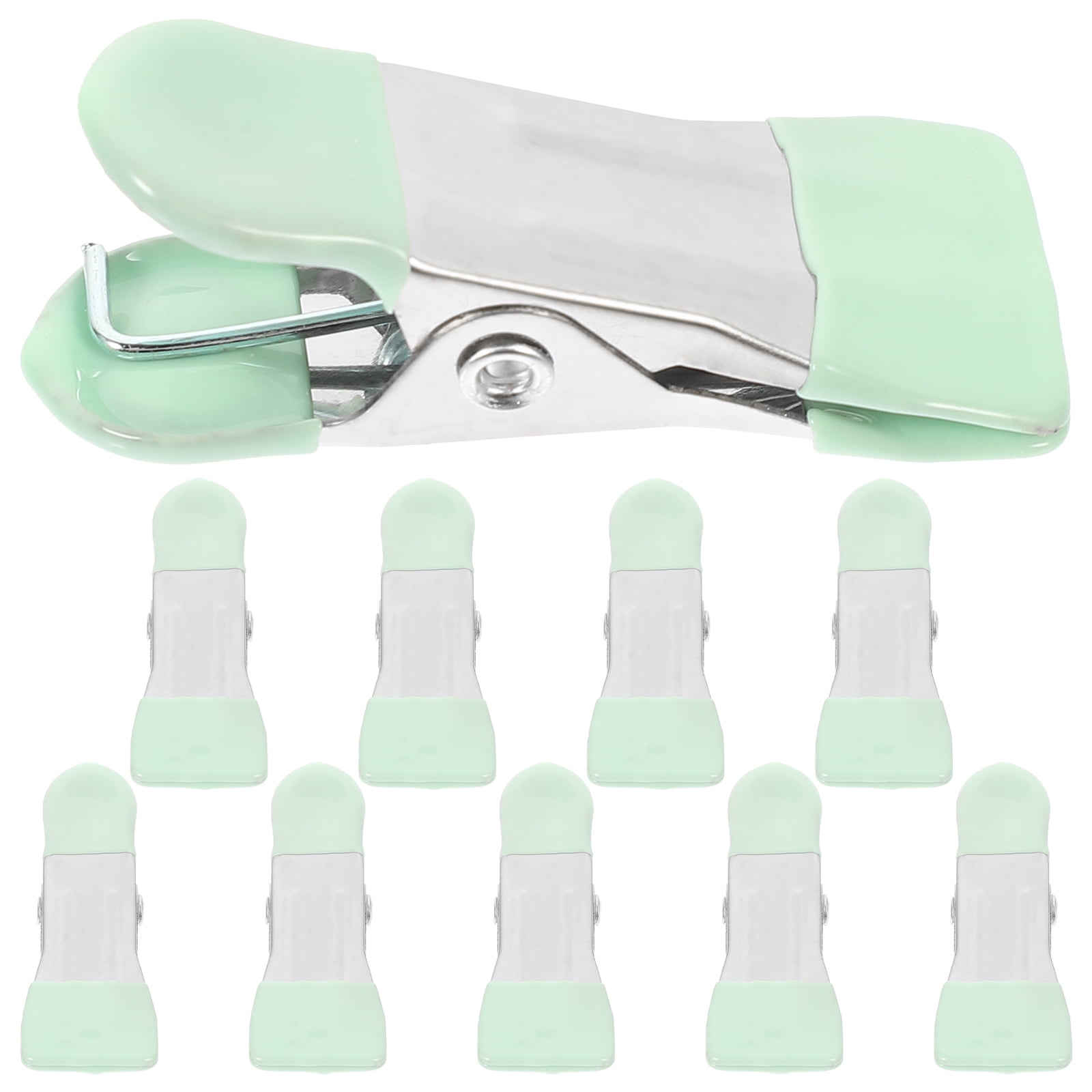 10 Pcs Clothes Rack Quilt Clips Bun Bread Chip Bag Clamp Photo Holders ...
