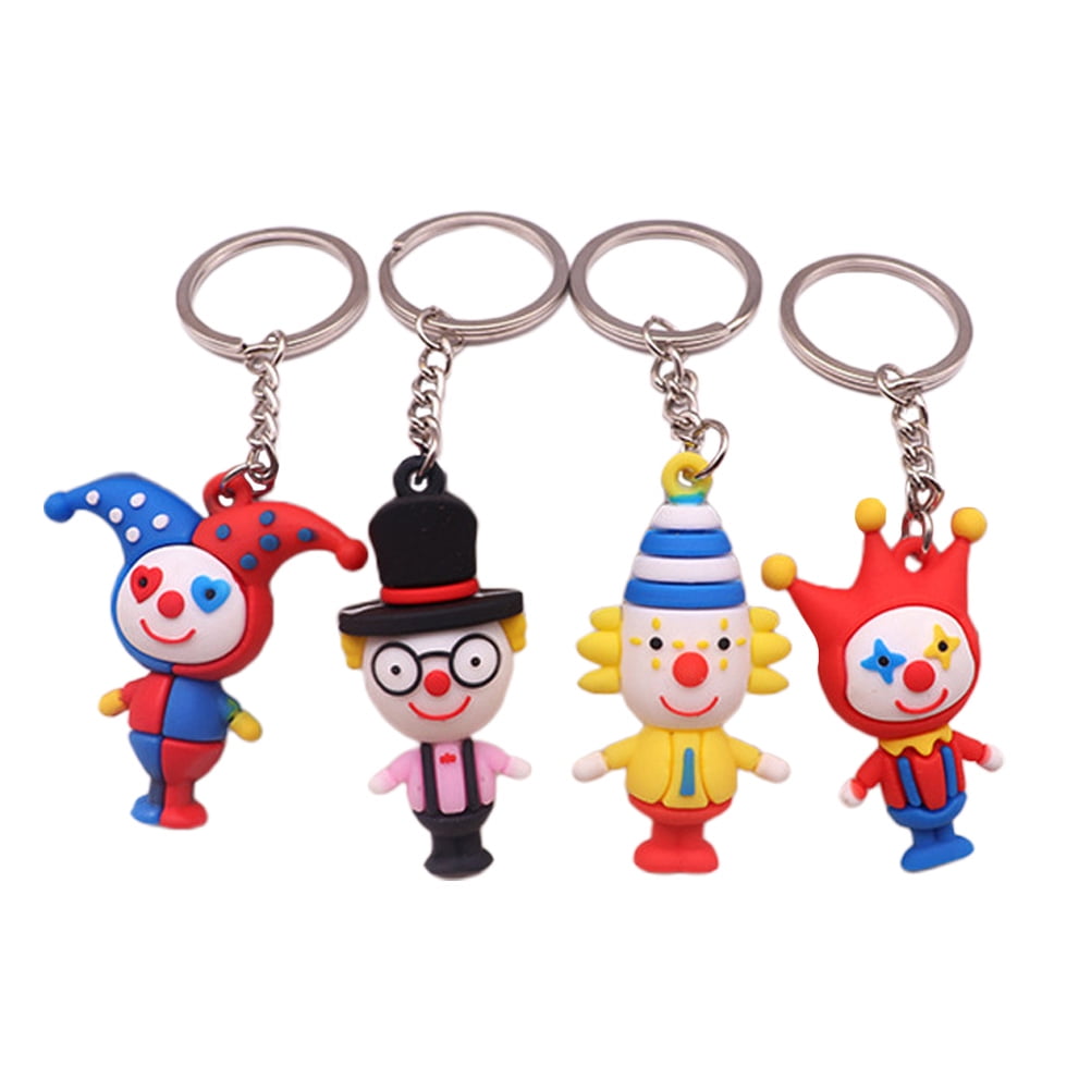 10 Pcs Clown Keychain Dolls Keychains Mini Backpack Plush Toddler Baby ...
