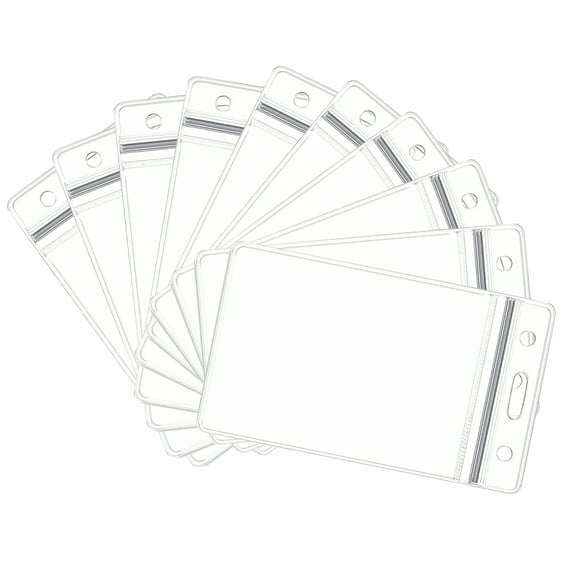 10 Pcs Colanlan Soft Vinyl Plastic Sleeve with Resealable Zip Id Card ...