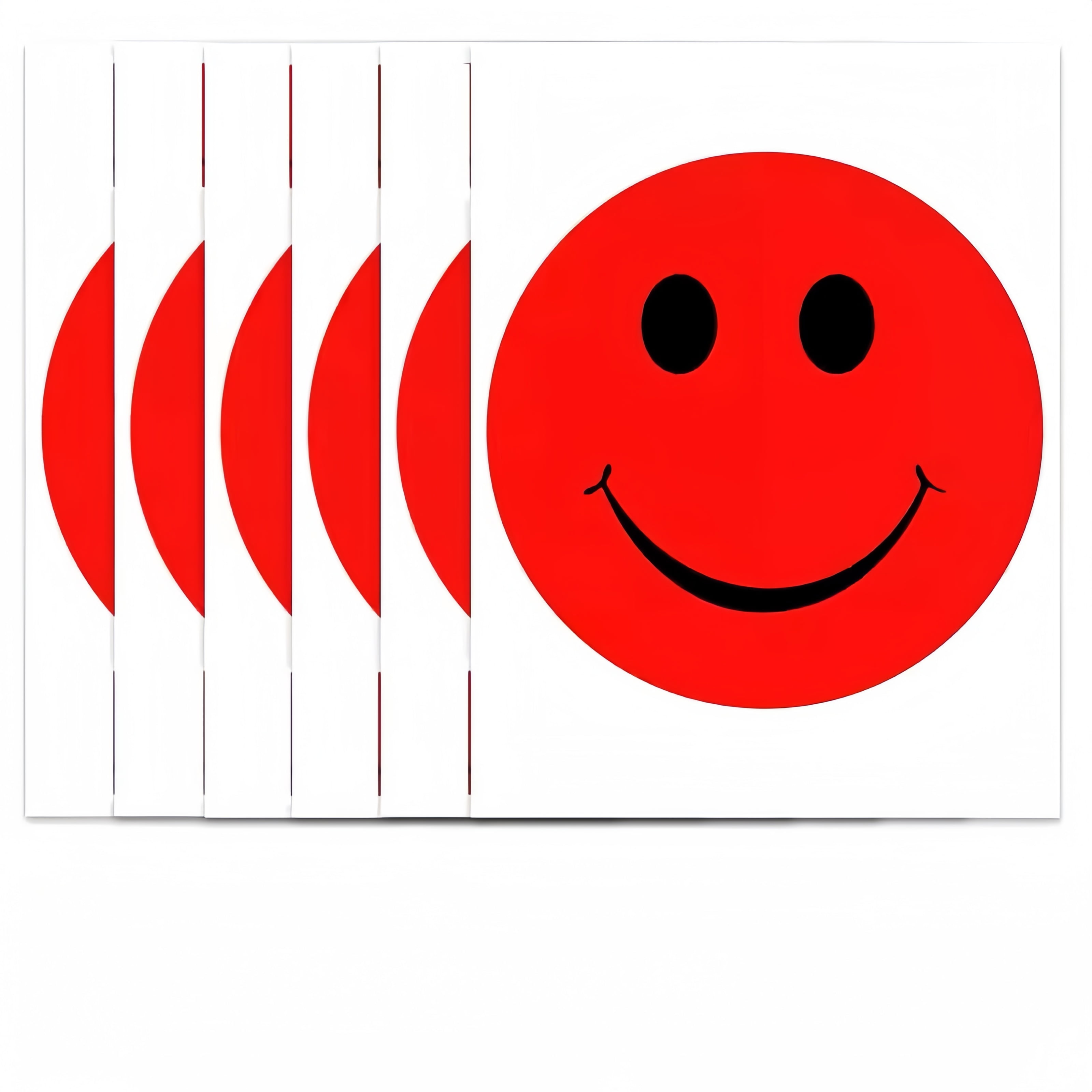 10 Pcs Colorful 4-Inch Smiley Face Stickers for Kids - Waterproof ...