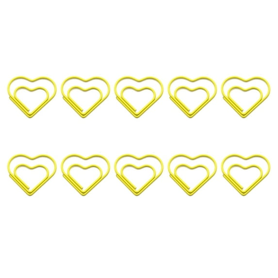 10 Pcs Colorful Decorative Paper Clips Creative Bookmarks Heart Paper ...