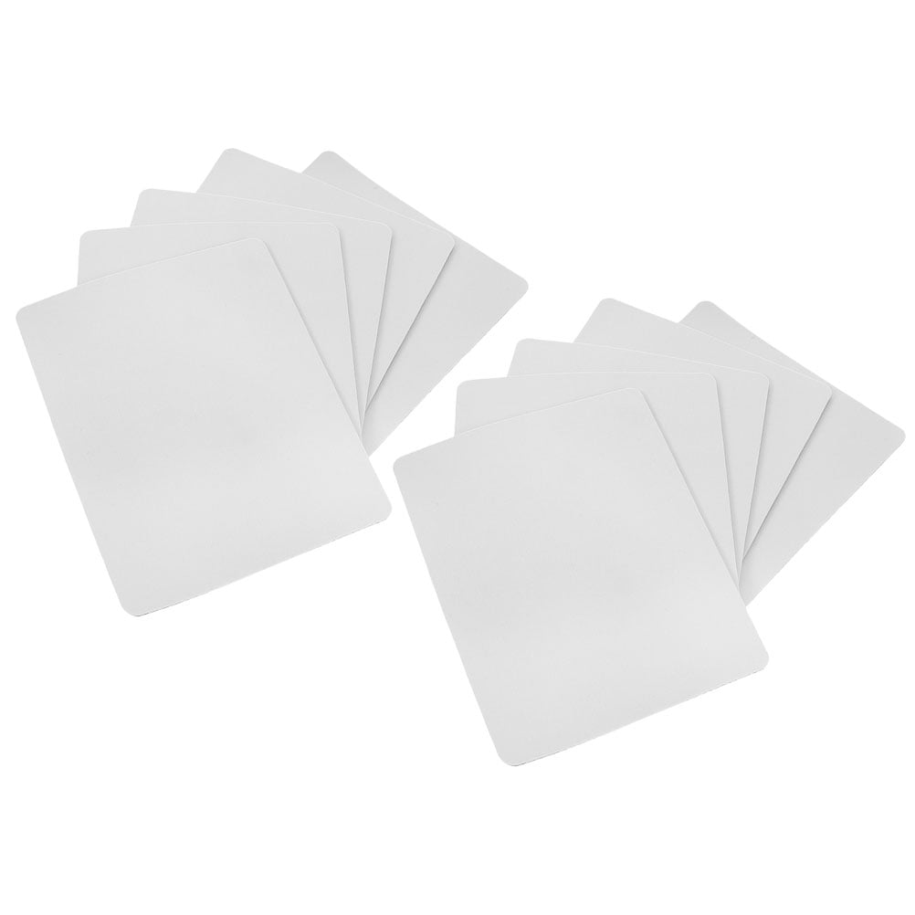 10 Pcs Computer Desktop Rubber Pad Mouse Gaming Mat Office White ...