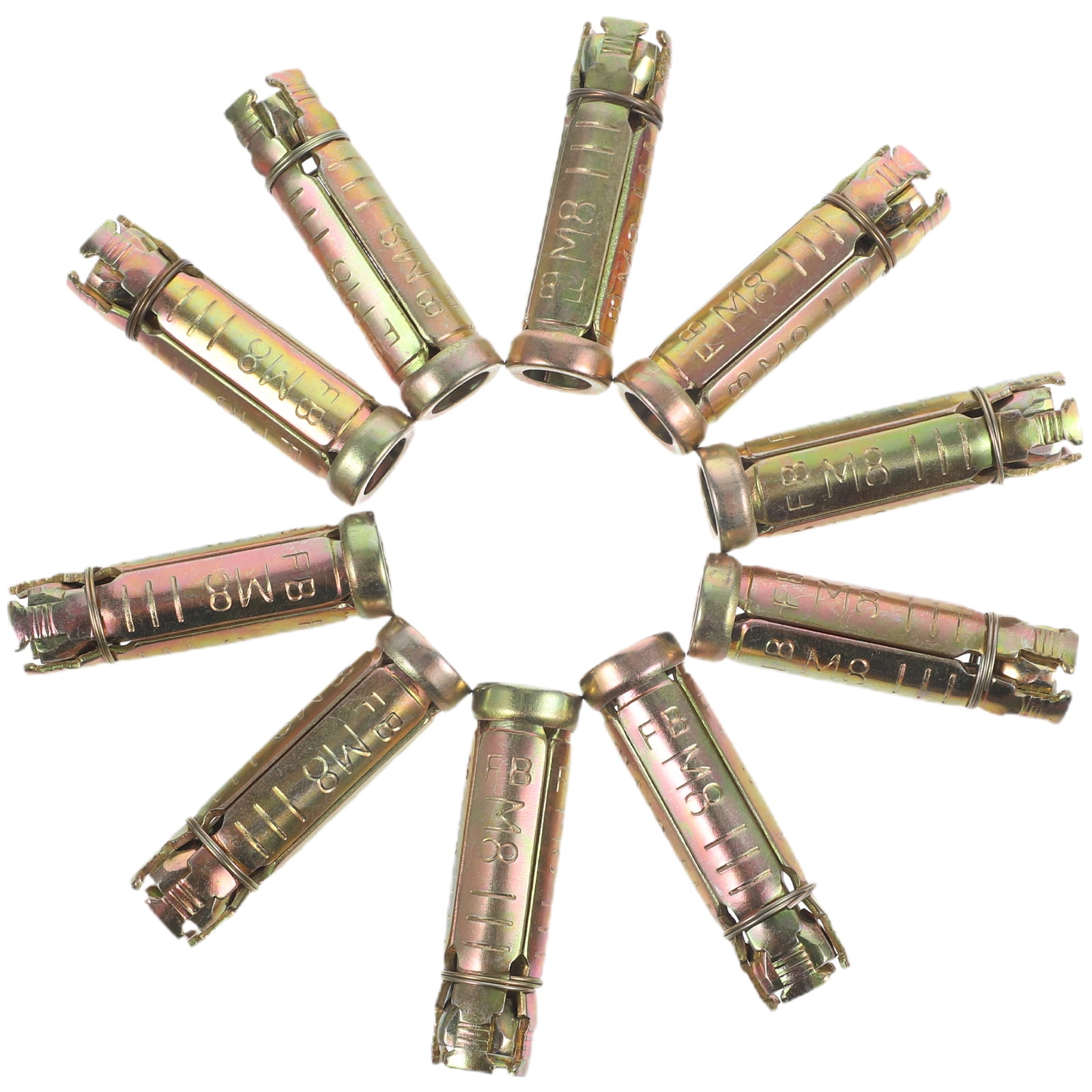 10 Pcs Concrete Bolt Set Bolts Knurled Anchors Stru Stainless Wedge ...