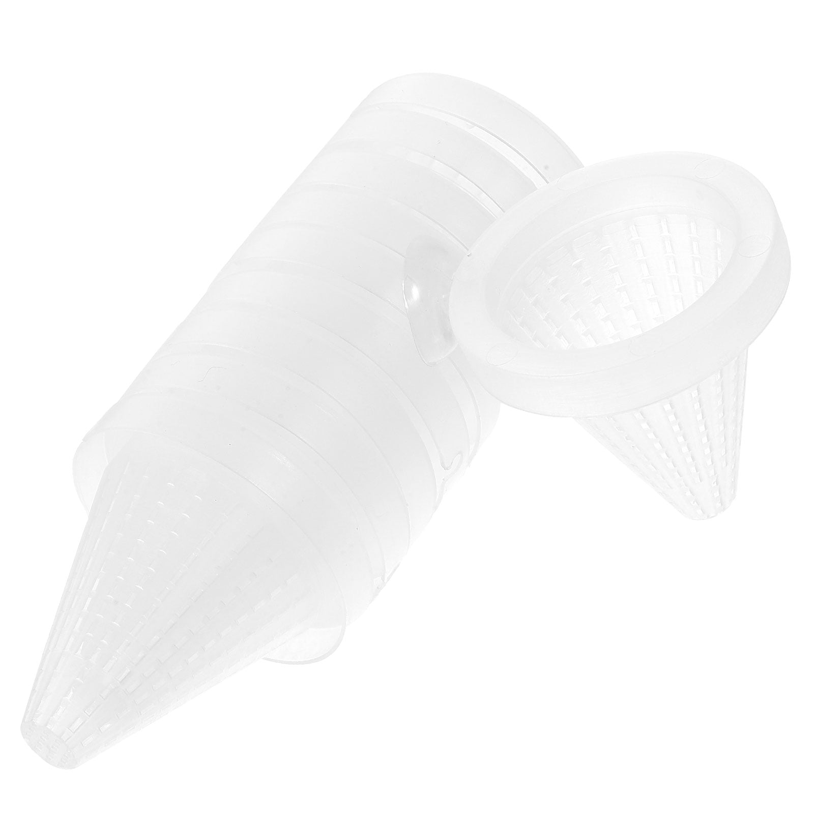 10 Pcs Cone Bloodworm Fish Feeder Red Worm Funnel Tool Plastic Cone ...