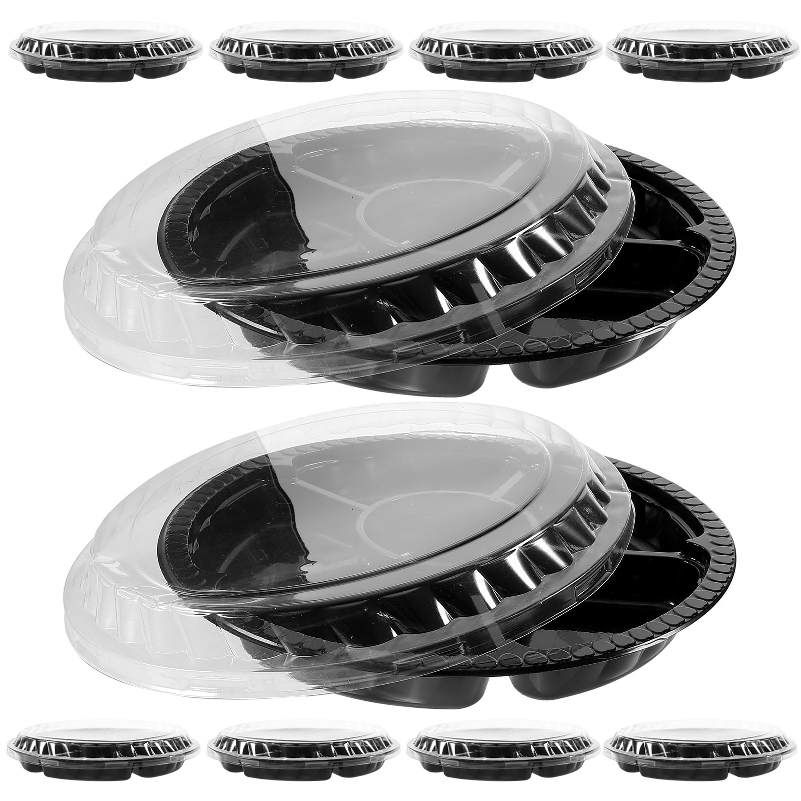 10 Pcs Cookie Trays Fruit Plates Candy Table Containers Food with Lids ...