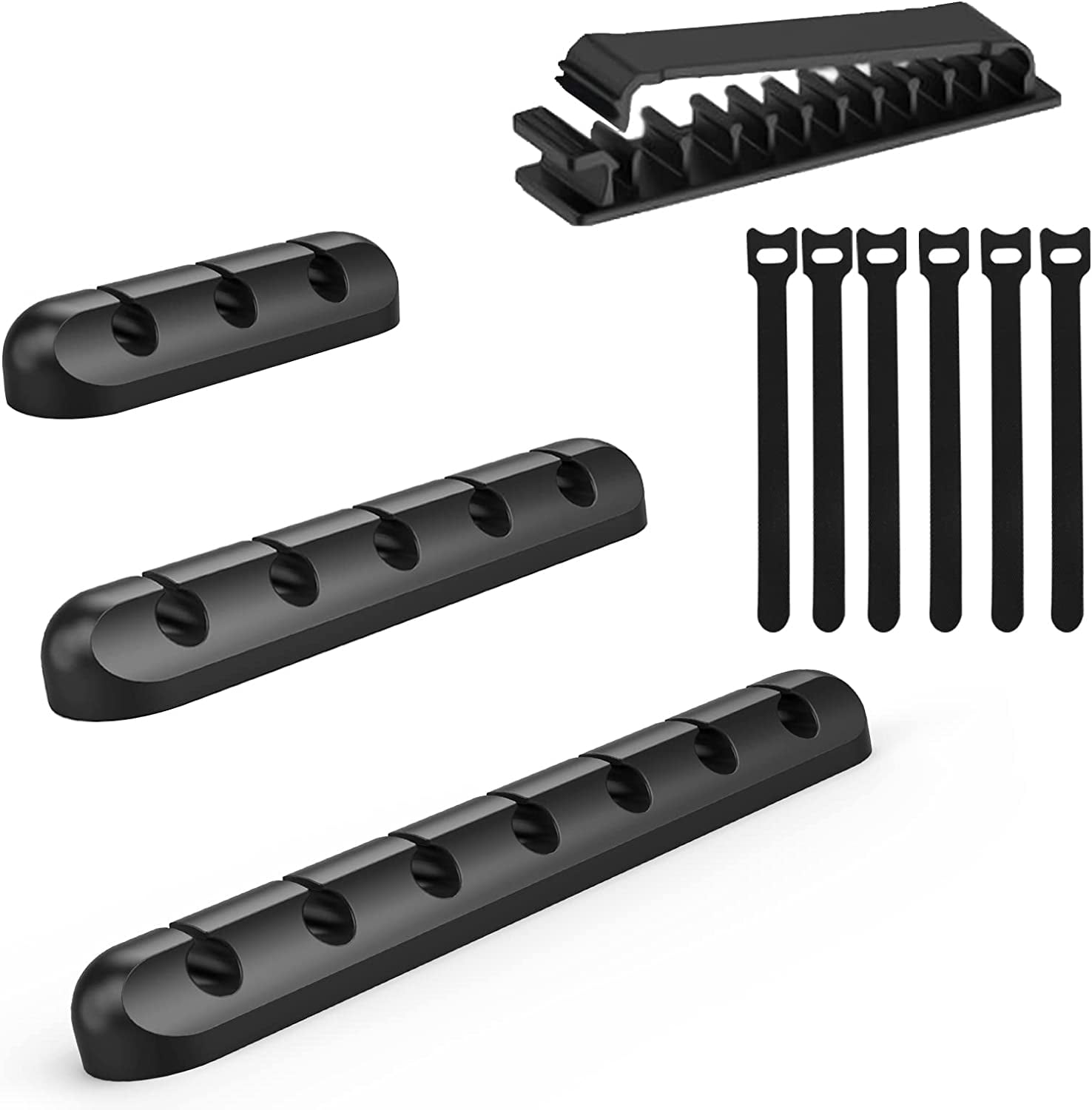 10 Pcs Cord Management Organizer Kit 3 Pcs Cable Holder Clips + 1 Pcs ...