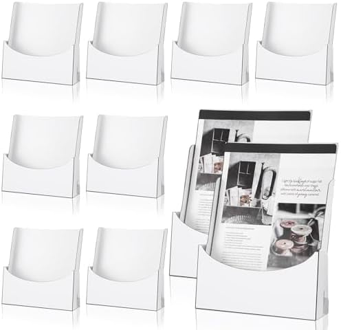10 Pcs Corrugated Trifold Brochure Holder 8.5 x 11 Inches, Rack Card ...