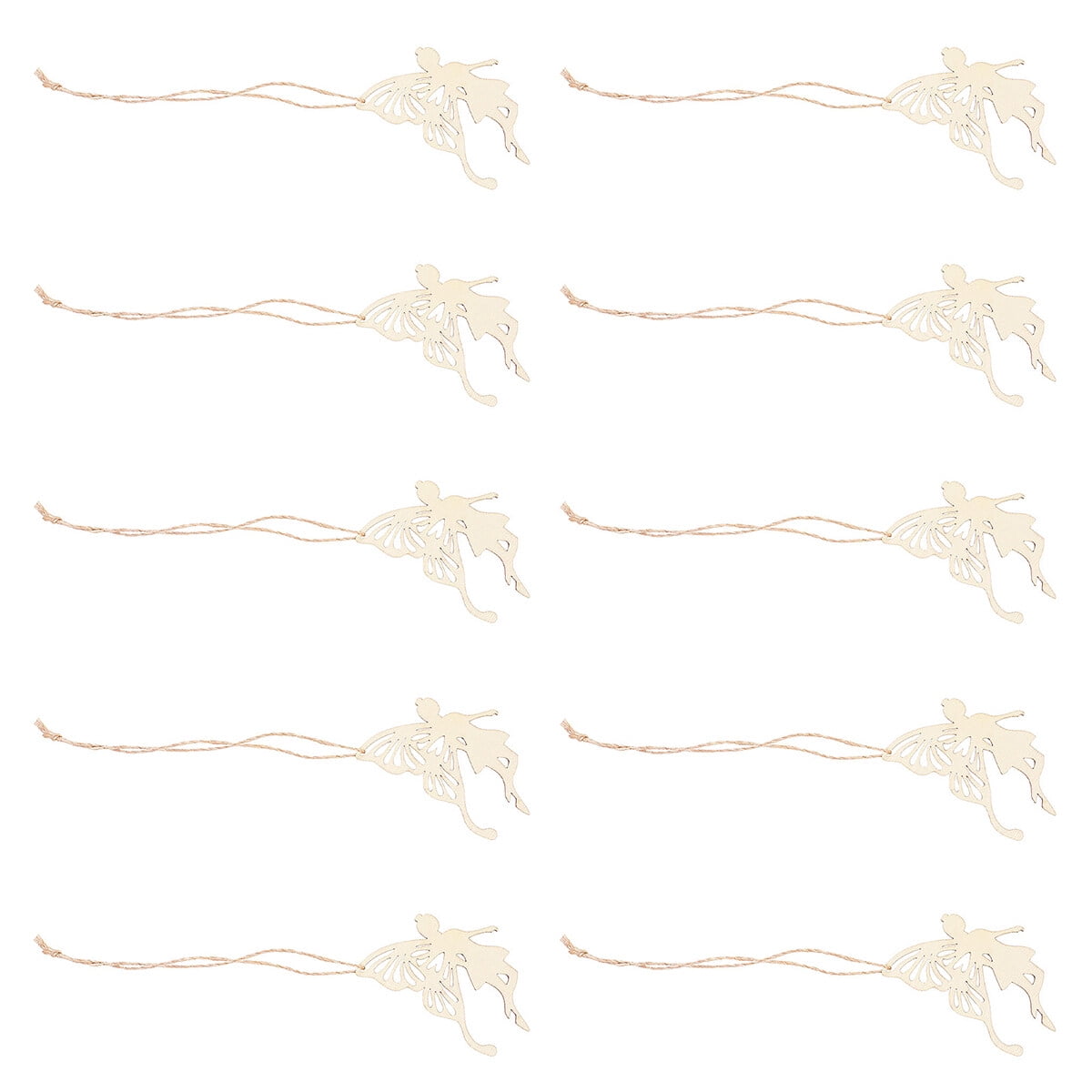 10 Pcs Craft Hanging Ornament Kids Crafts Labels Wooden Shapes to Paint ...