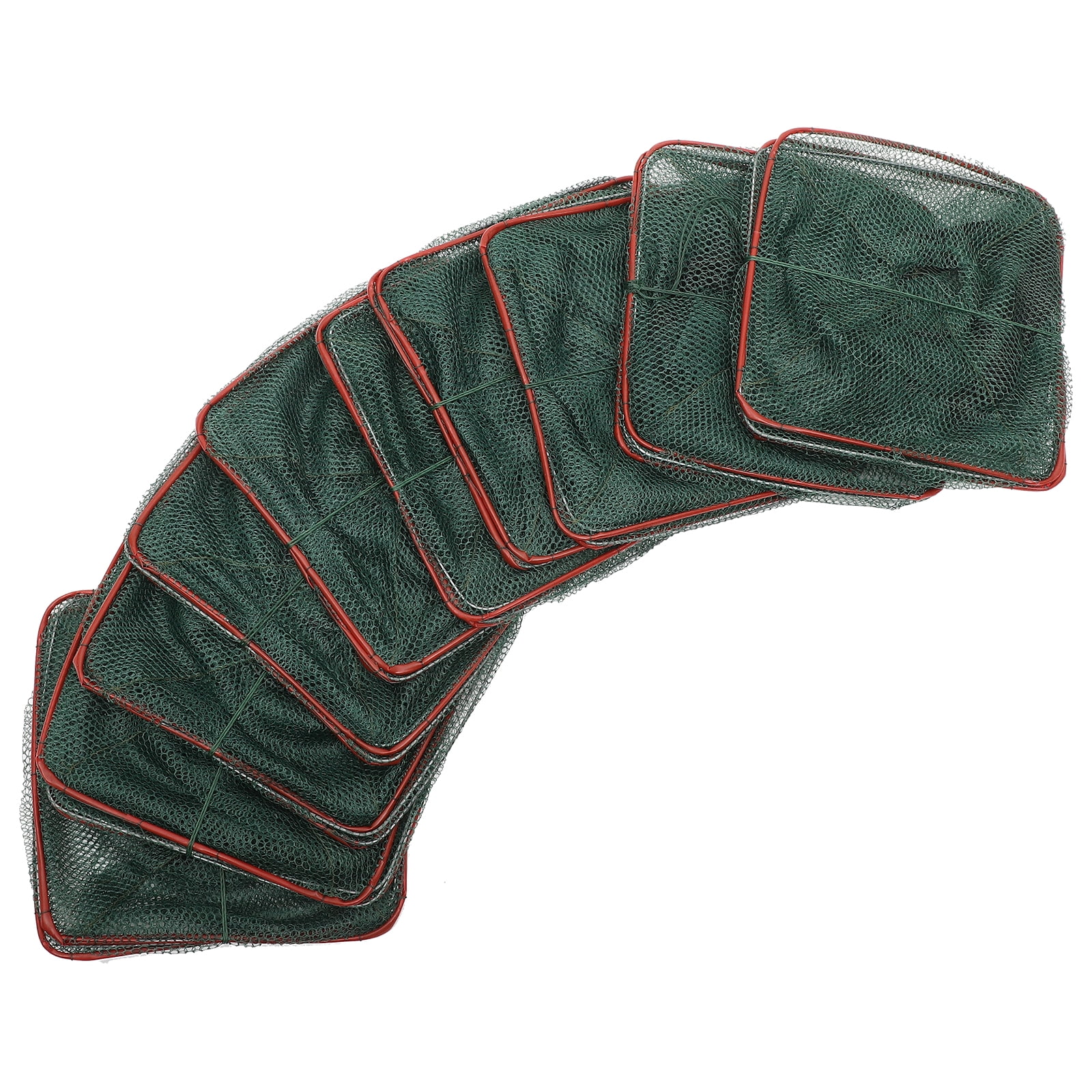 10 Pcs Crawfish Net Bait Crab Nets for Crabbing Fishnets Red - Walmart.com