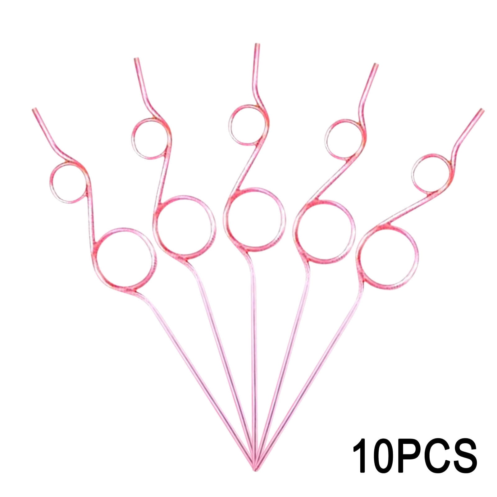 10 Pcs Crazy Straws, Colorful Funny Straws for Kids Reusable Silly ...
