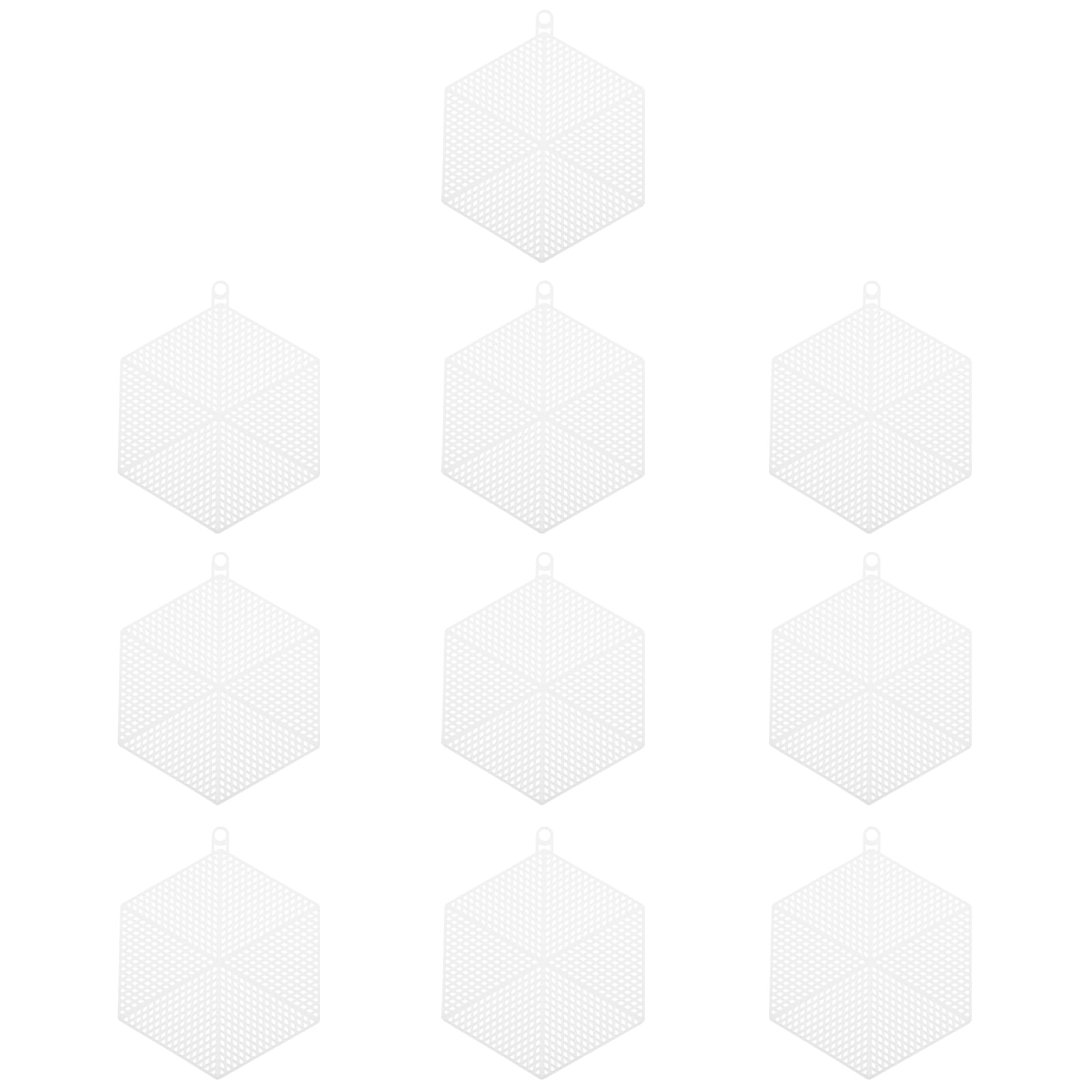 10 Pcs Cross Stitch Mesh Decor Canvas Circles Rug Making White ...