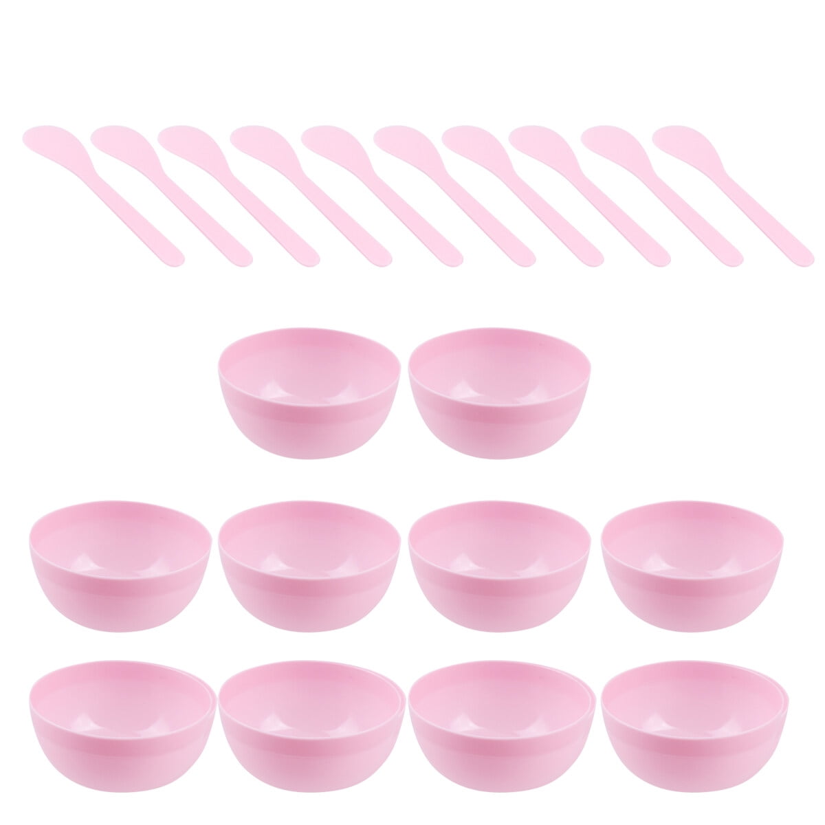 10 Pcs Crystal Mud Container Mixing Bowl Pink Bowls with Lid - Walmart.com