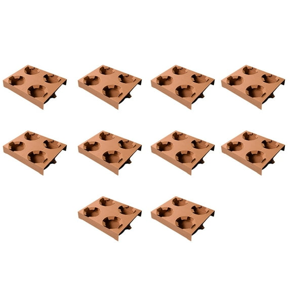 10 Pcs Biodegradable Cup Holder Beverage Drink Carrier Trays Food ...