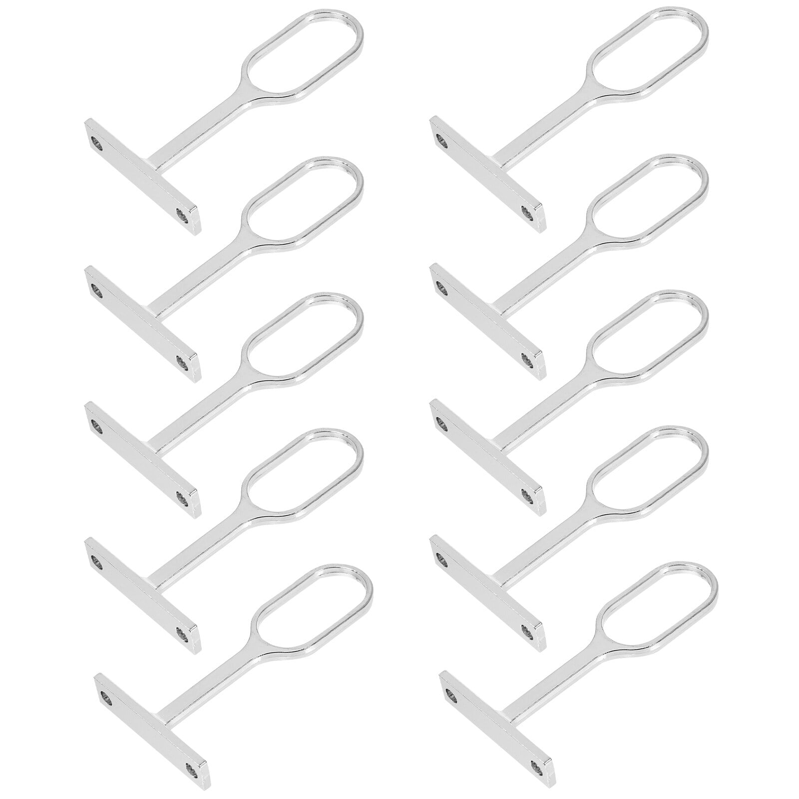 10 Pcs Curtain Rod Flange Rod Support Pipe Tube Support Wardrobe Pipe ...