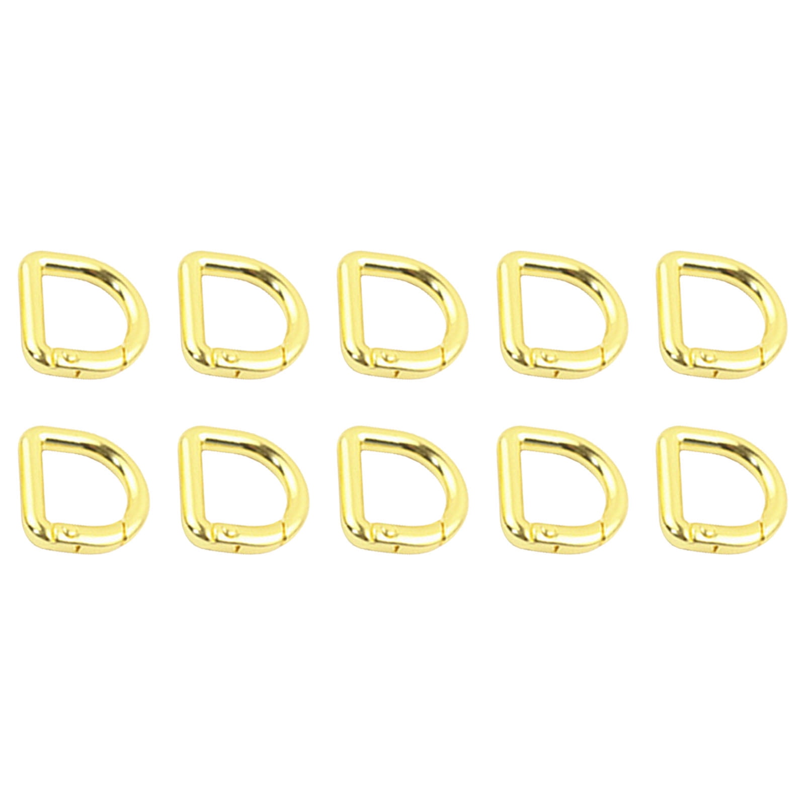 10 Pcs D Rings Carabiner Clip Easy to Use Metal Keychain Spring ...
