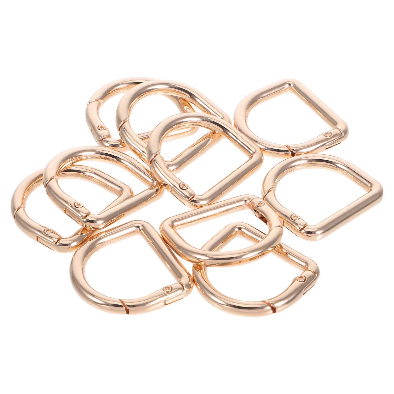 OFFIGAM Spring Key Ring Golden Bags 10Pcs 0.87X0.79X0.16In - Walmart.com