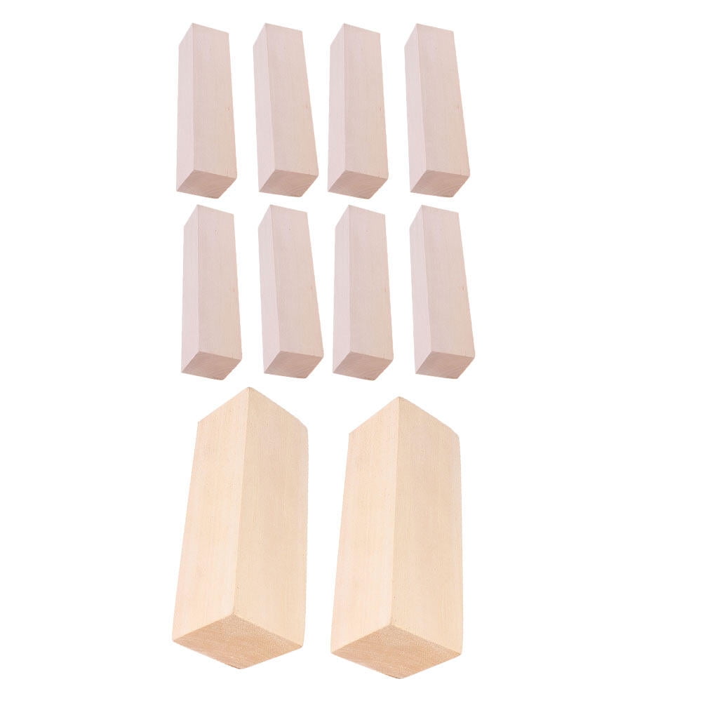 10 Pcs DIY Blank Wooden Planks Unfinished DIY Blocks Crafts Making ...