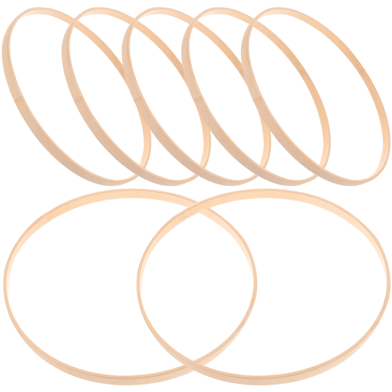 10 Pcs DIY Craft Embroidery Hoops Natural Wooden Fan Circle Frame Round ...