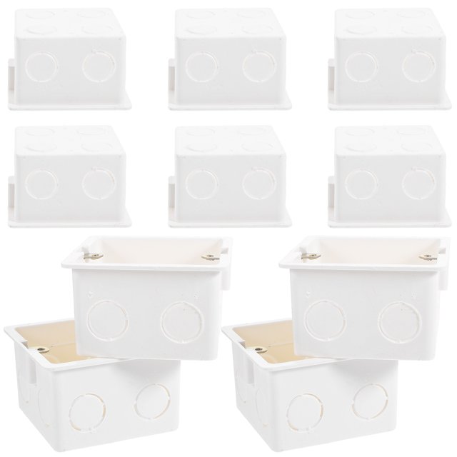 10 Pcs DIY Electric Enclosure Case Pvc Wall Socket Boxes Espatulas Para ...