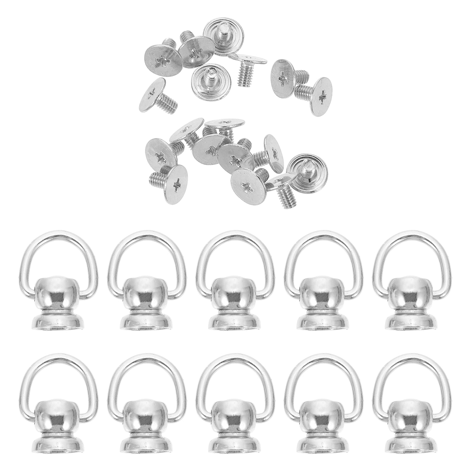 10 Pcs DIY Metal Buckles Bag Swivel Sockets Suitcase Silver - Walmart.com
