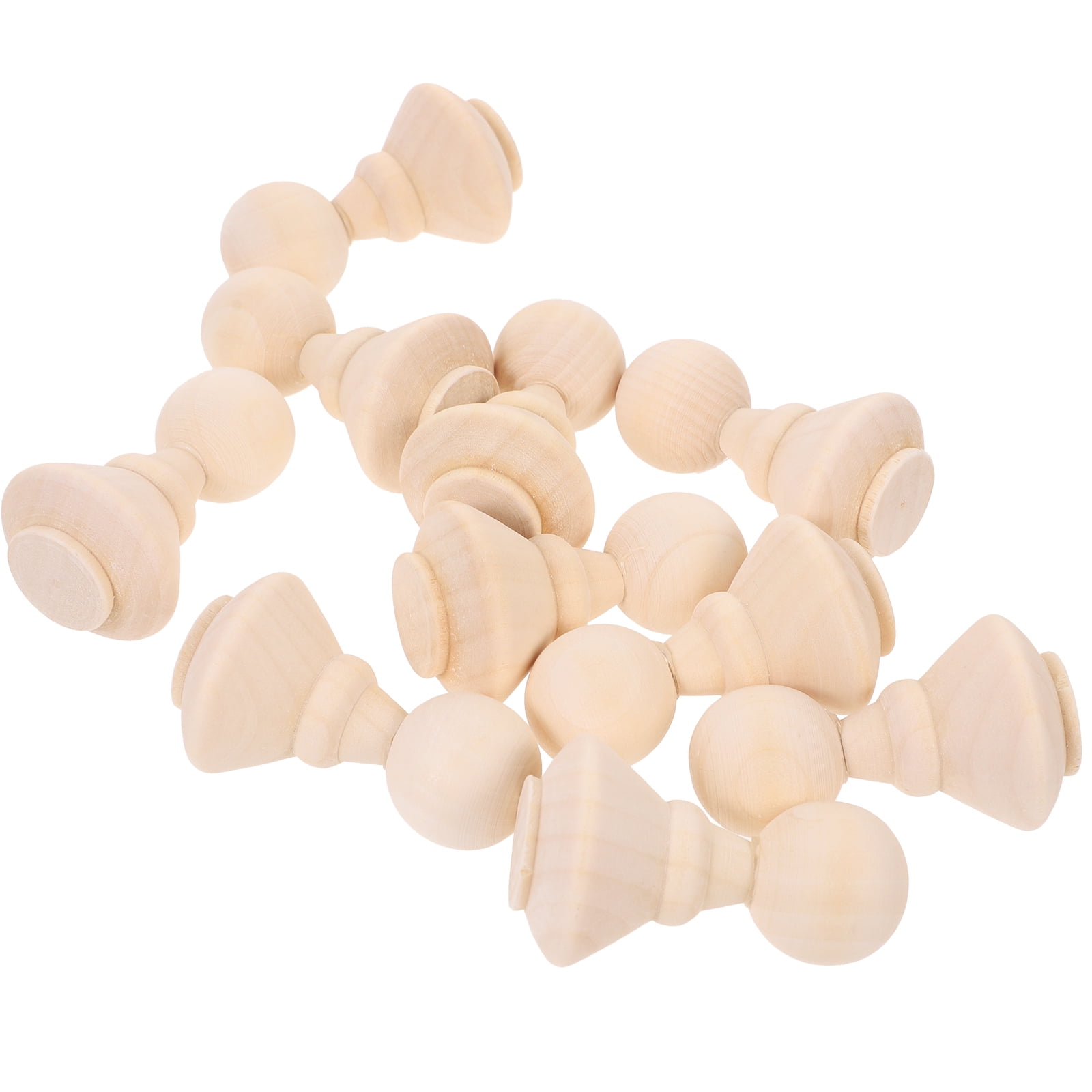 10 Pcs DIY Puppet Mini Toys Wooden Decor Craft Material Dolls Figure ...