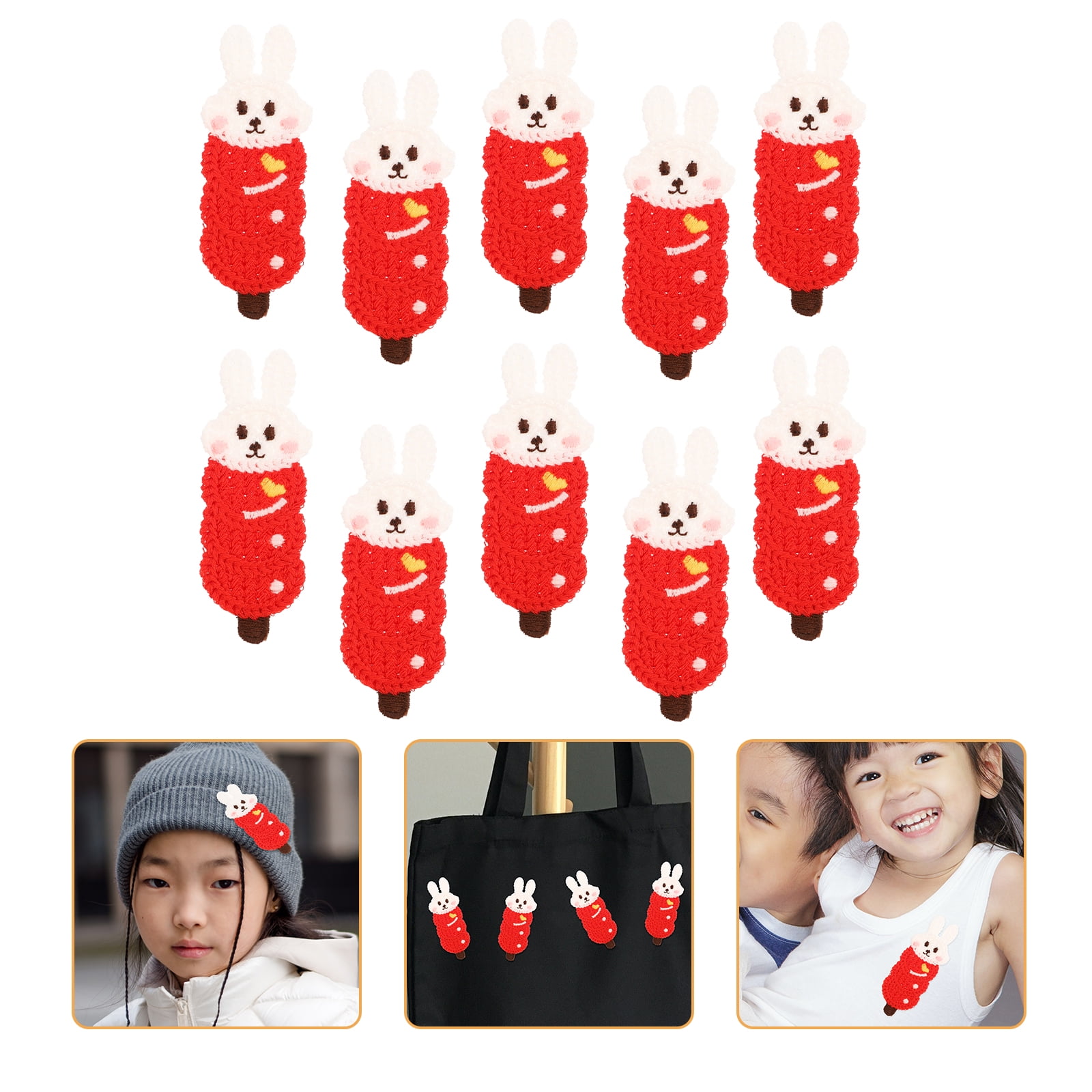 10 Pcs Decor Clothes Applique Clothes Embroidered Patches Bunny Patches ...