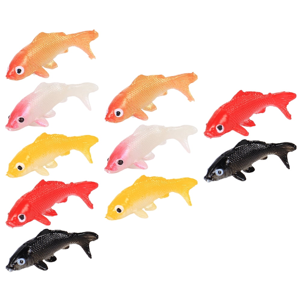 10 Pcs Decor Lovely Goldfish Artificial Fancy Carp Moving Toy Tiny ...