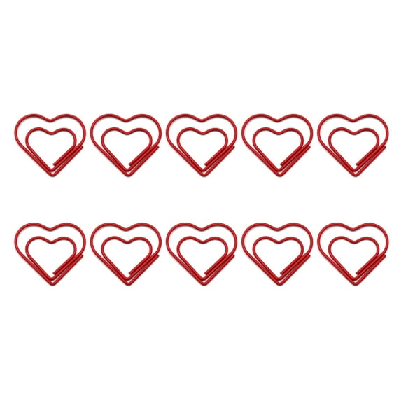 10 Pcs Decorative Paper Clips Heart Paper Clip Bookmarks Metal ...