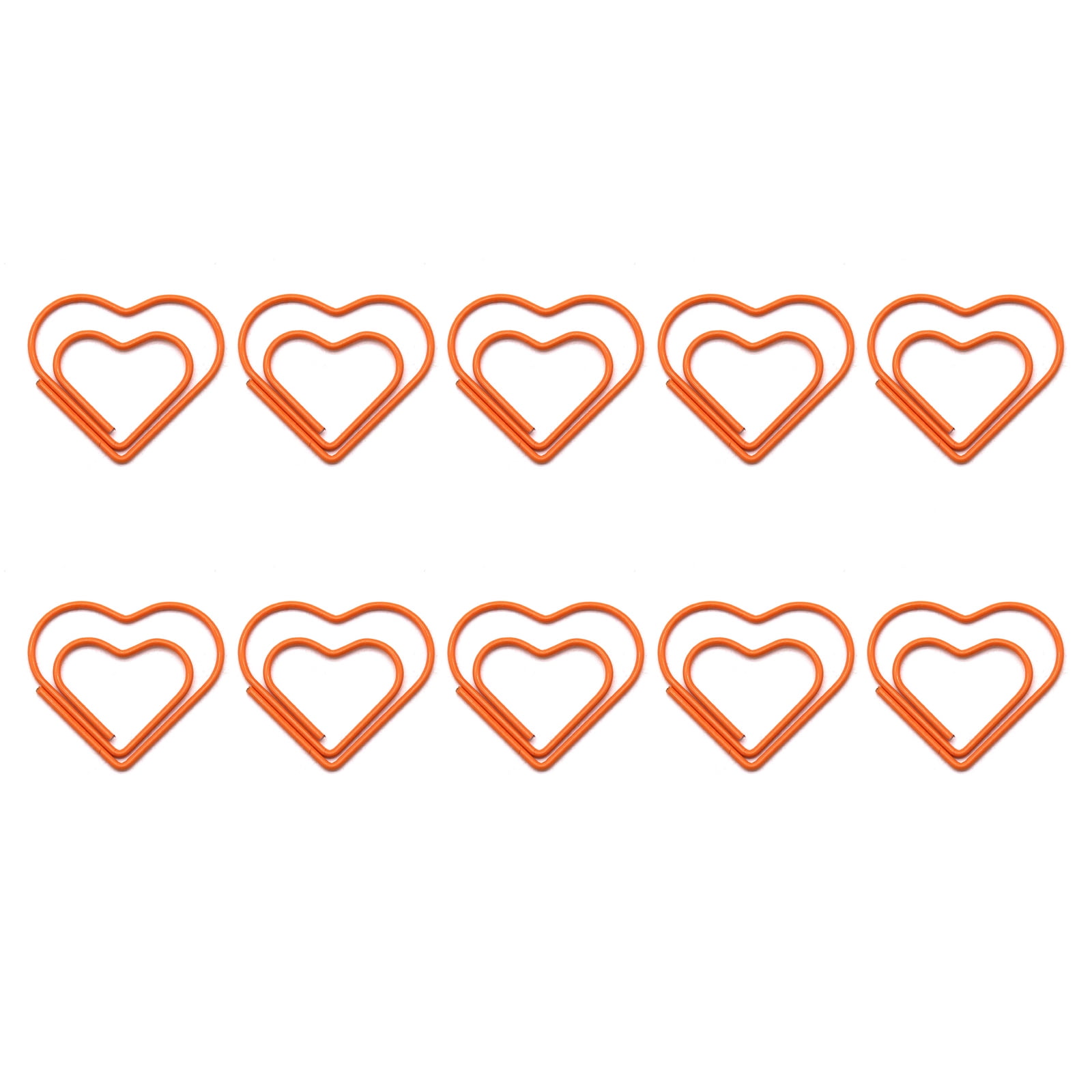 10 Pcs Decorative Paper Clips Heart Paper Clip Bookmarks Metal ...
