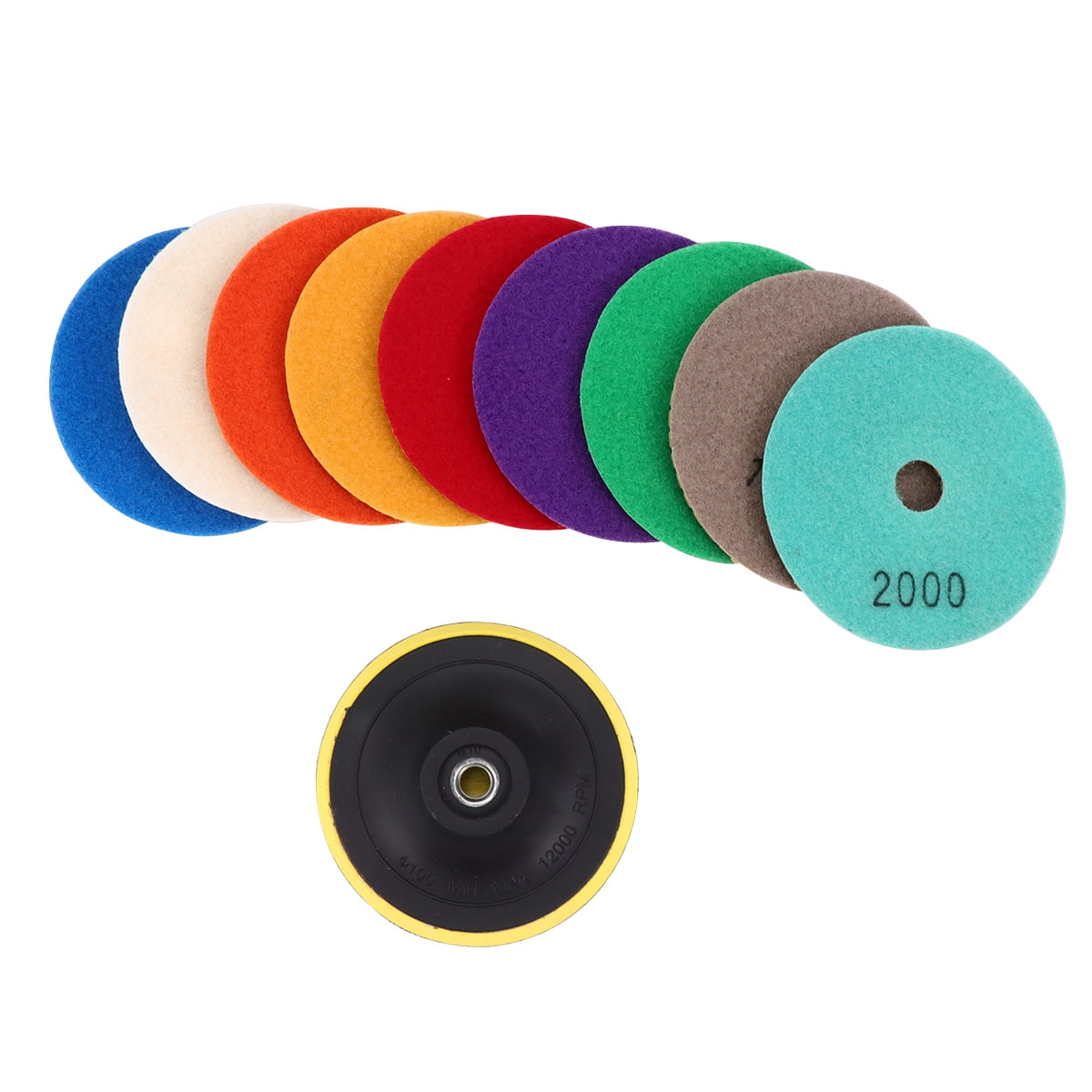 10 Pcs Diamond Polishing Sheet Concrete Pads Marble - Walmart.com